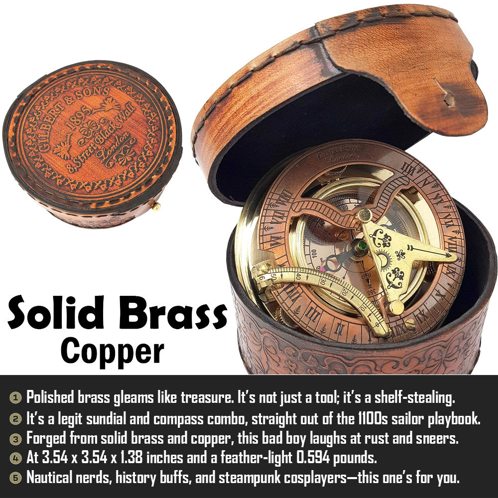 Bragi Copper Sundial Compass – Dinosaurized Store