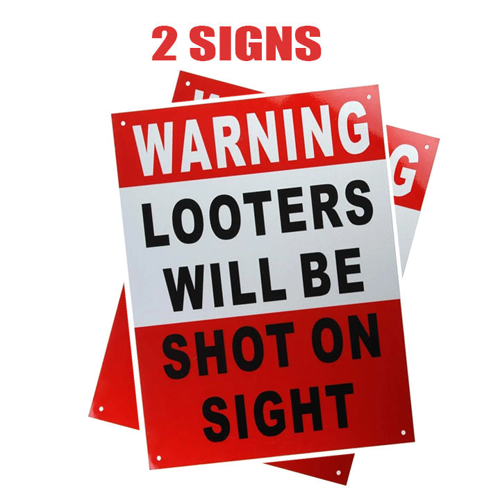 2-Pack You Loot We Sign Warning – Dinosaurized Store